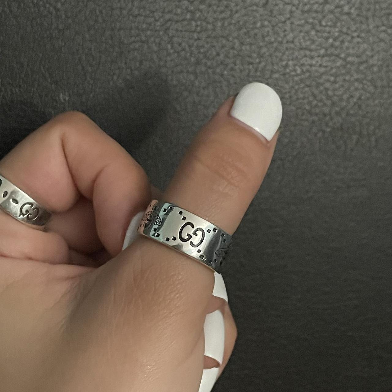 gucci bee ring wide 💙 available in size 5, size 6,... - Depop