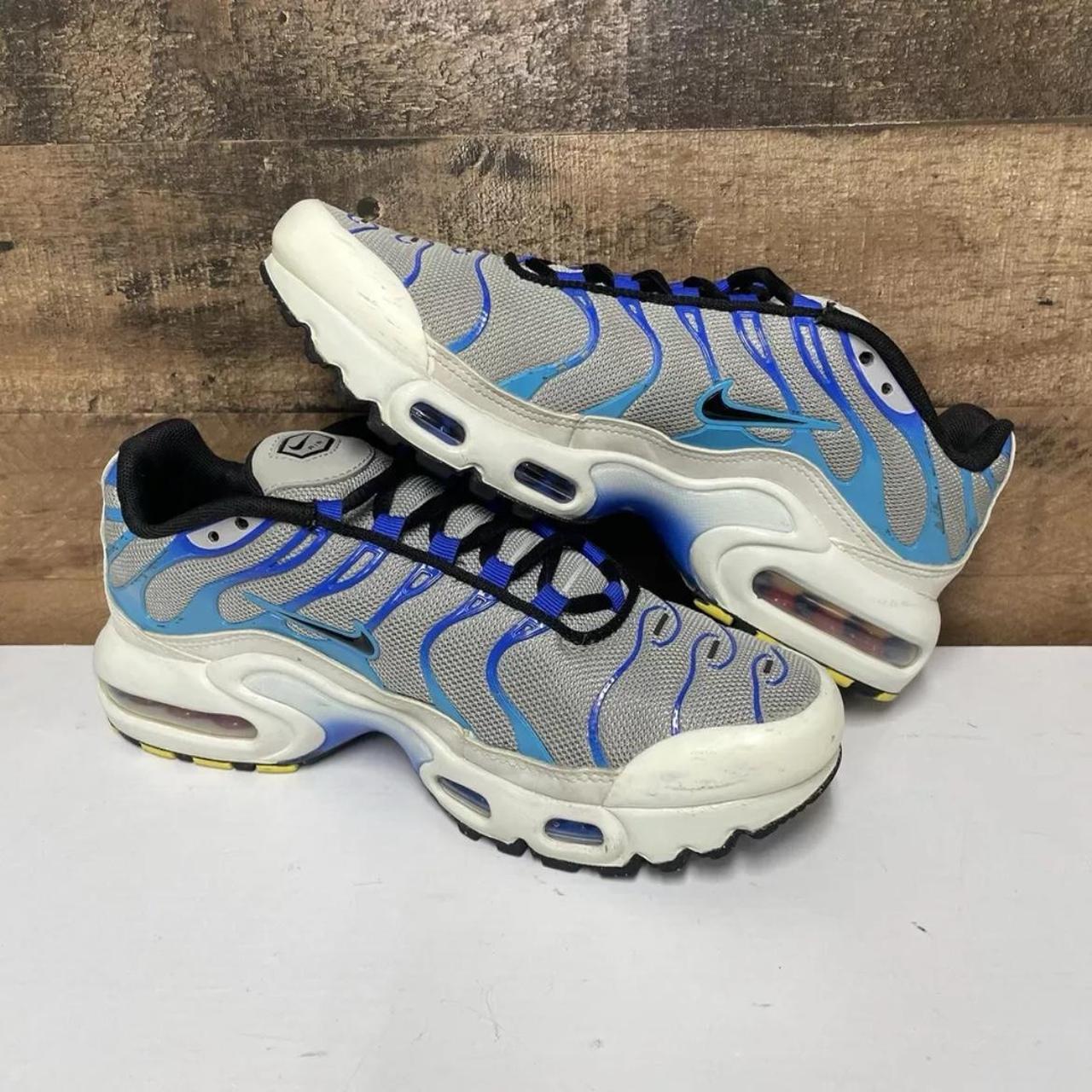 Nike Air Max Plus TN Grey Blue White kids trainers... - Depop