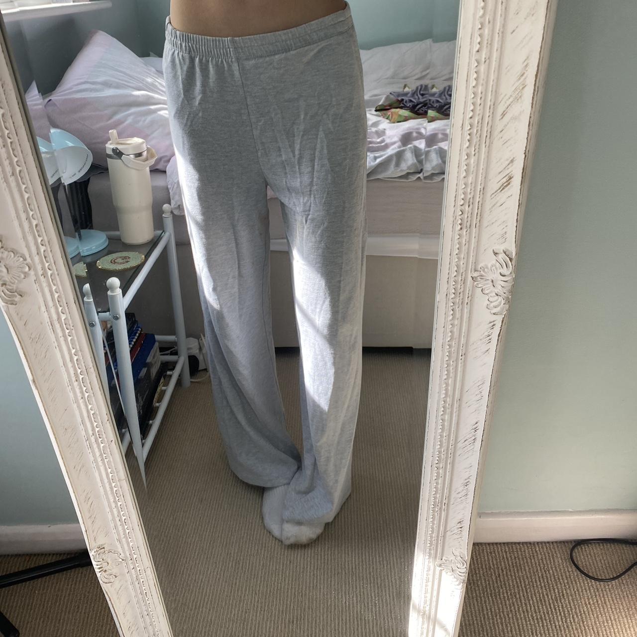 Grey low rise joggers Low waist Baggy Wide leg... | Depop