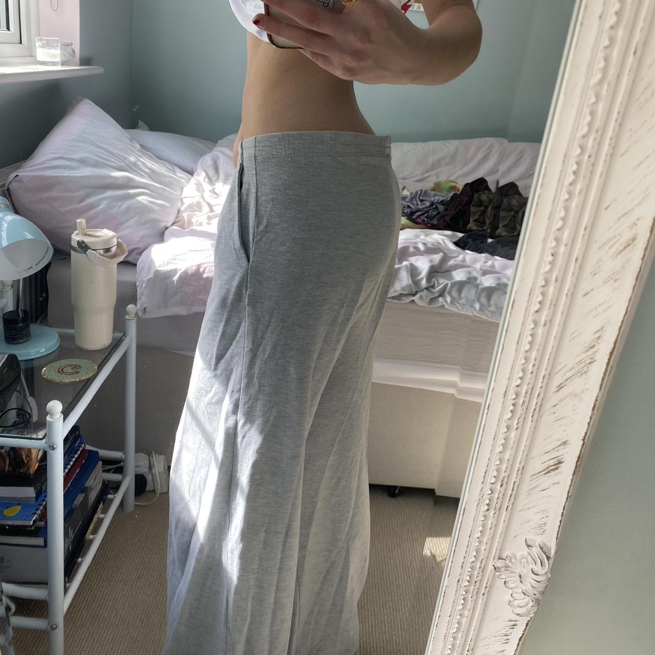 Grey low rise joggers Low waist Baggy Wide leg... | Depop