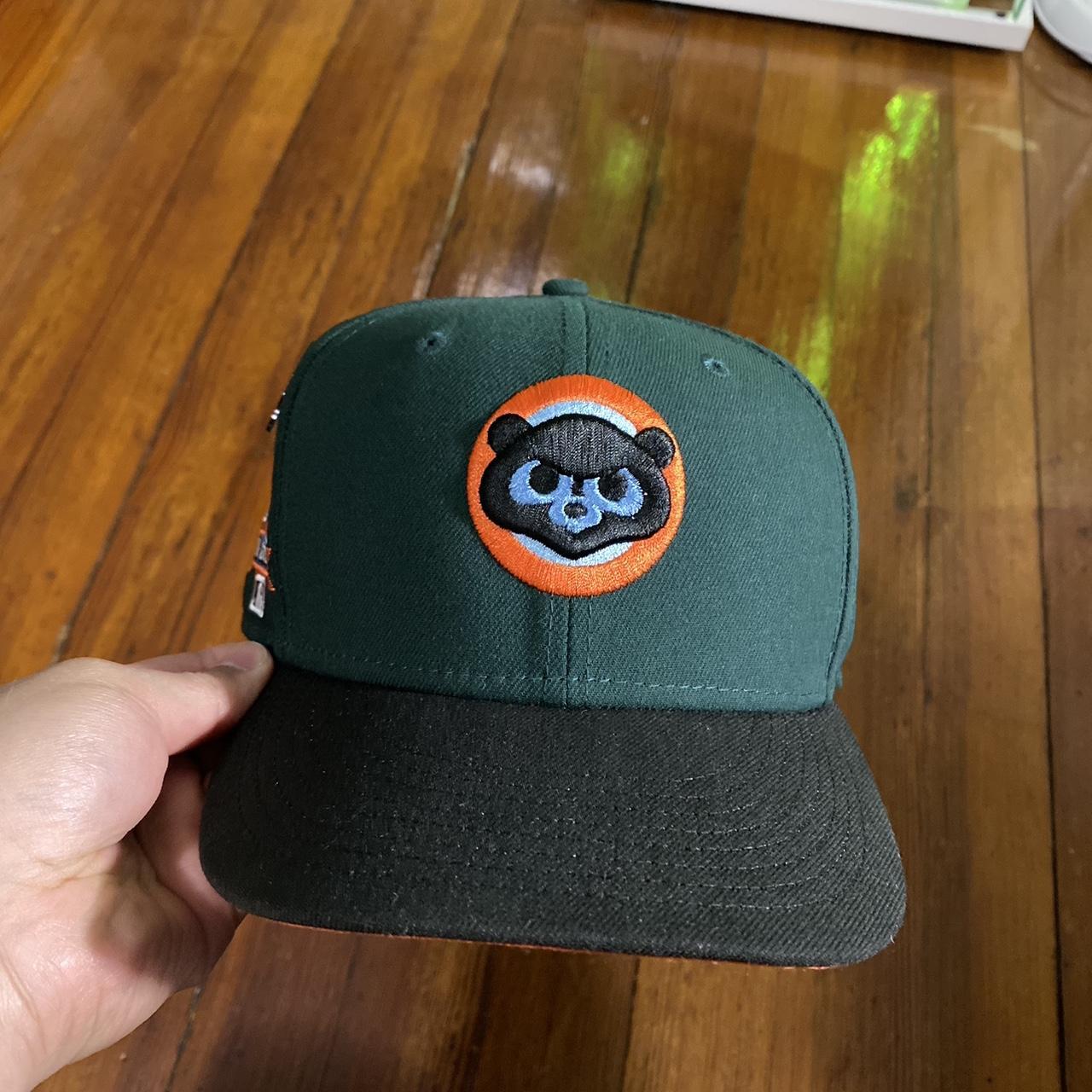 Chicago Cubs green and orange fitted hat size 7.... - Depop