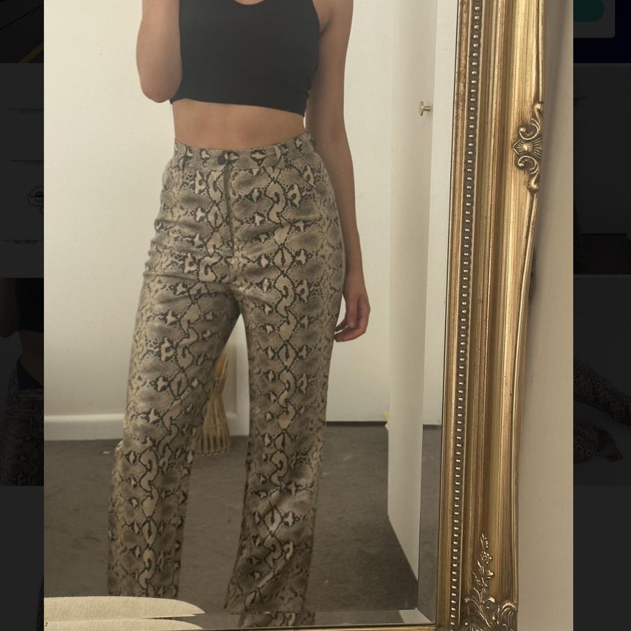 Nakedvice Paloma full length snake print vegan... - Depop