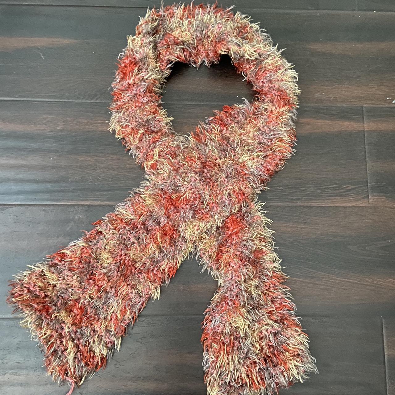 Multicolor fuzzy scarf💞 - Depop