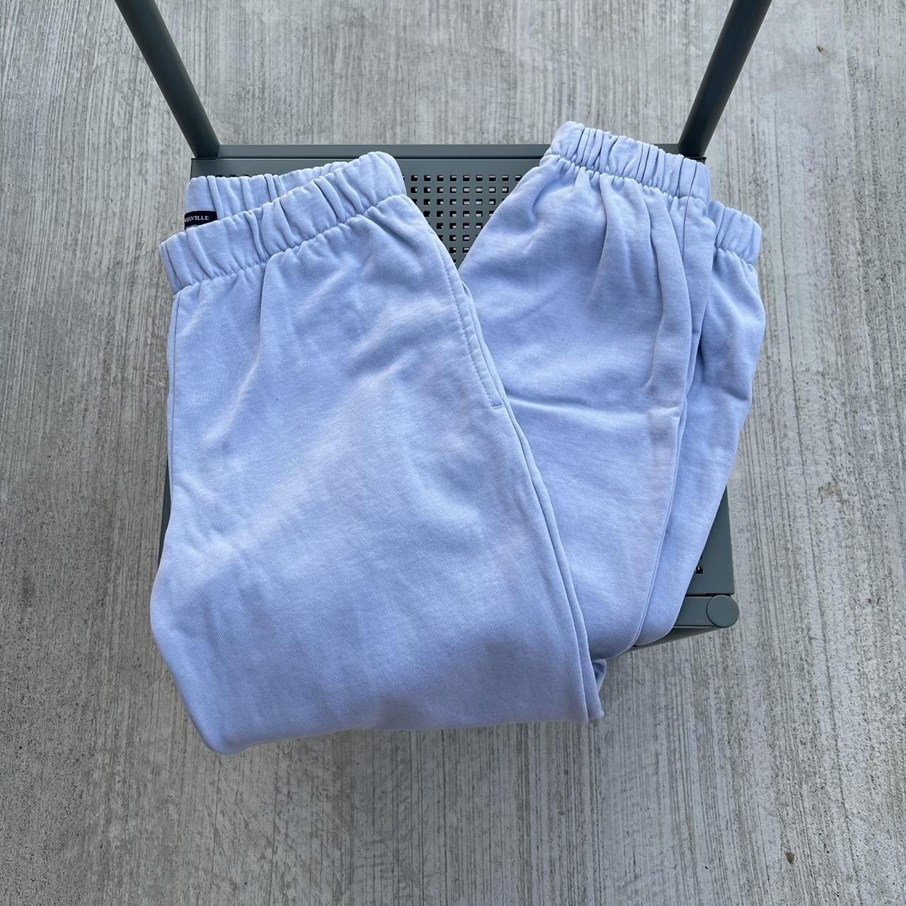 Brandy Melville light blue rosa sweatpants price... - Depop