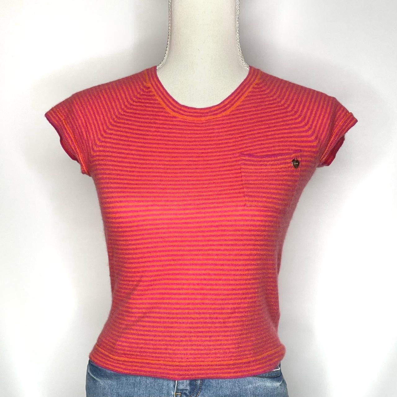 JUICY COUTURE Hot Pink Striped Short Sleeve ★ Size... - Depop