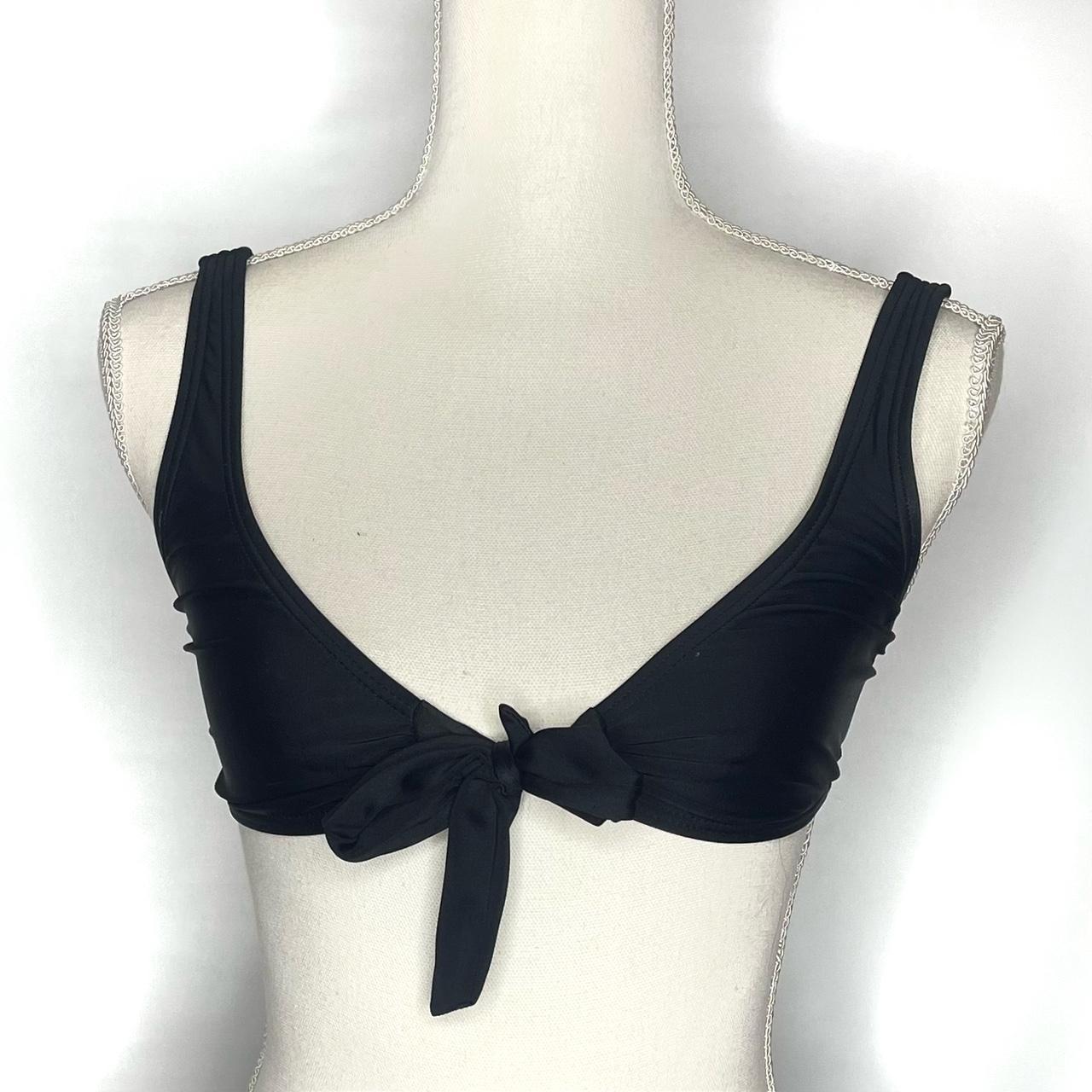 SOUTH BEACH Black Tie Front Bikini Top ★ Size S ★... - Depop