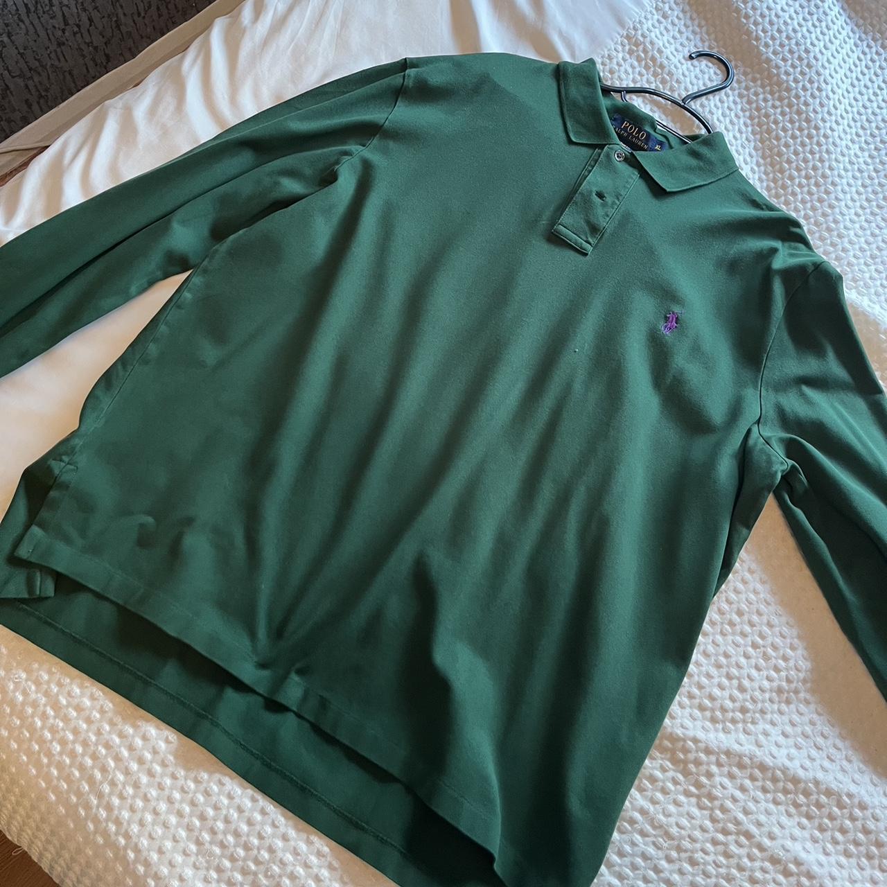 Men’s polo Ralph Lauren green long sleeve polo... - Depop
