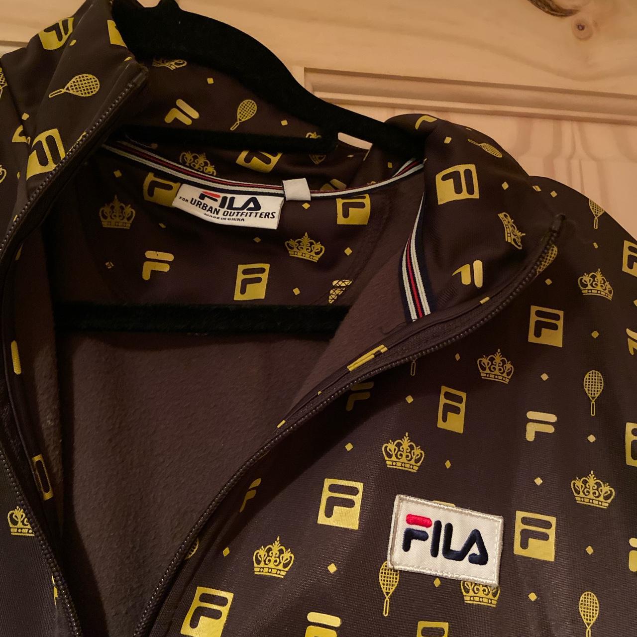 Fila x Urban Outfitters jacket Size M Brown &... - Depop