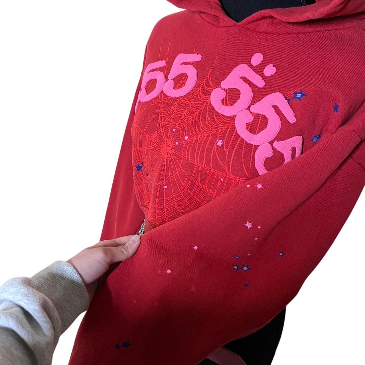 Spider Cropped Hoodie - Sp5der Number 555 Hoodie... - Depop