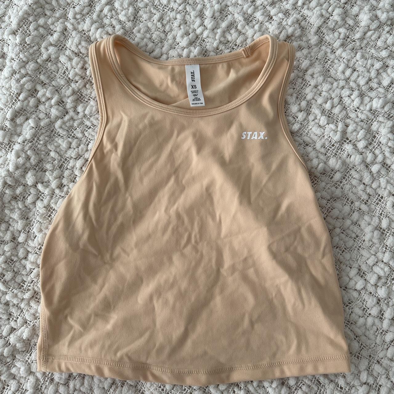 STAX crop tank- peach colour Hardly worn - Depop