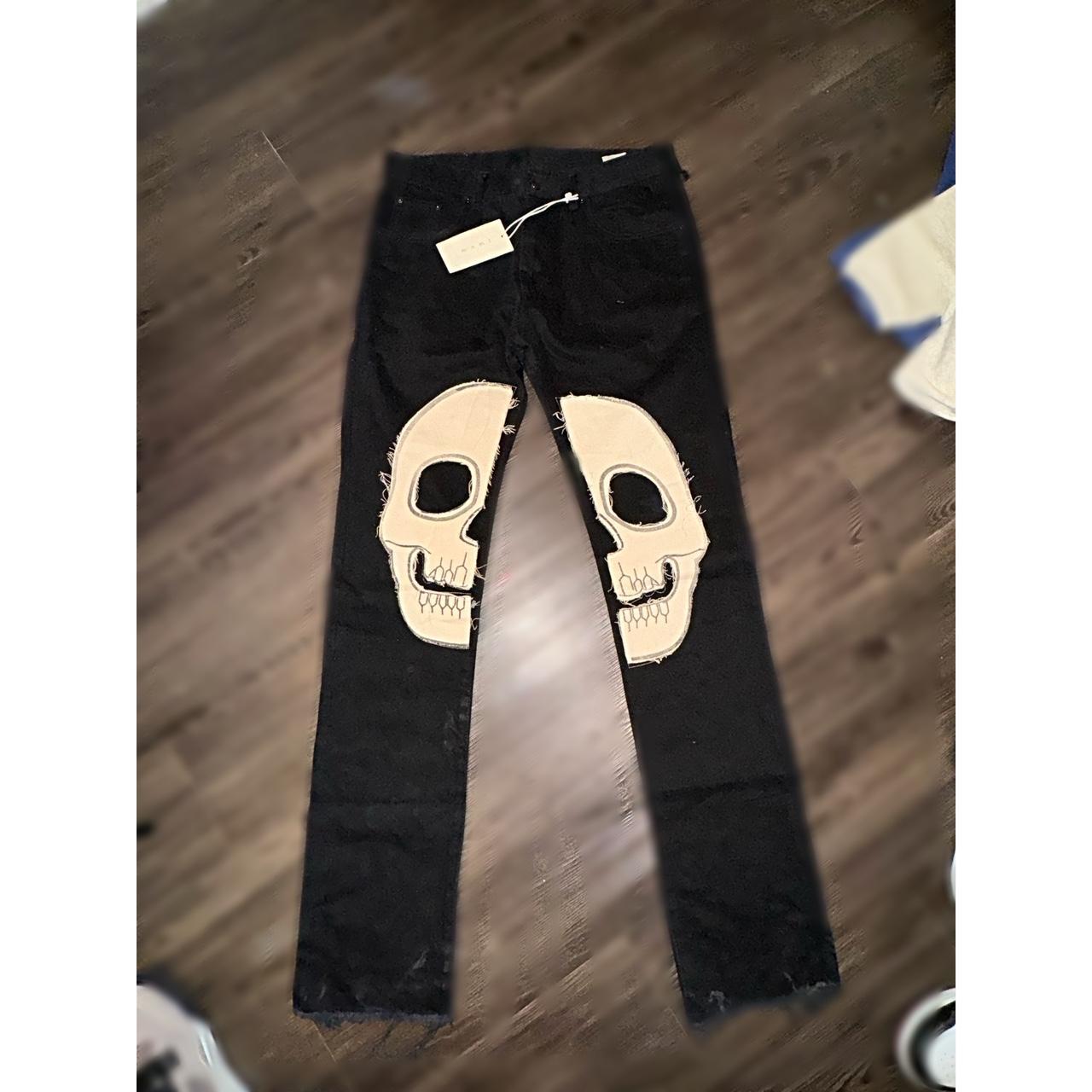 MNML Denim skull jeans Size 34 X 34 Brand new with... - Depop