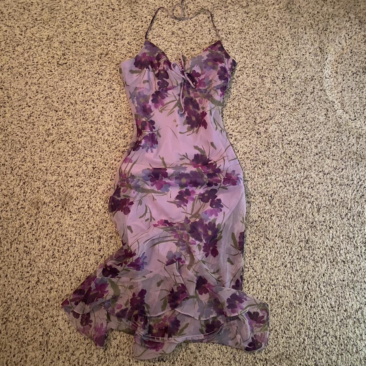 Vintage Forever 21 Floral Halter Dress Fits Depop