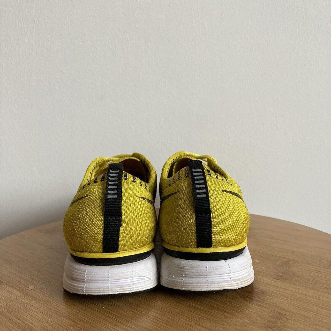 Nike Flyknit Running Trainers Yellow Bright Citron... - Depop