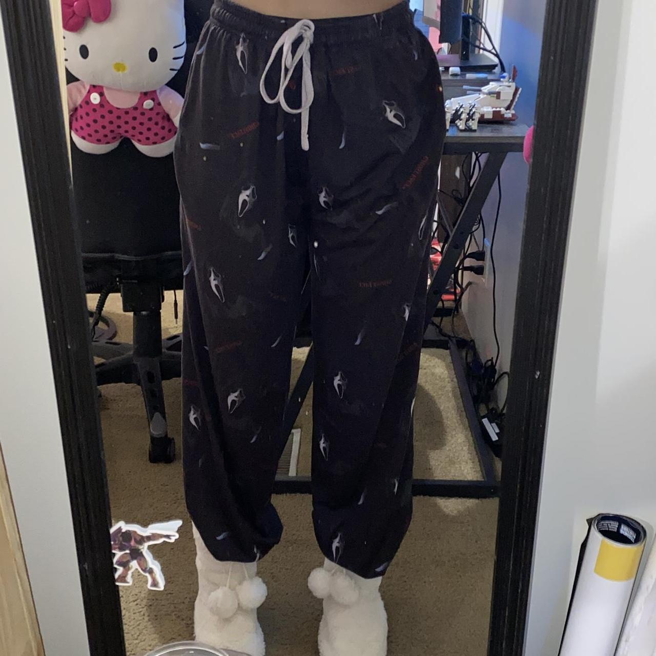 ghostface scream pajama pants from hot topic size L... - Depop