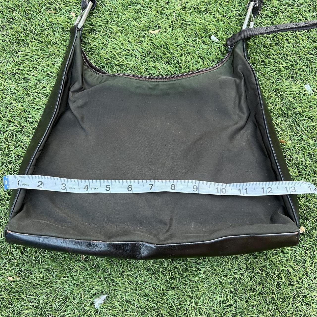 Prada Linea Rosa vintage 90s nylon bag with leather... - Depop