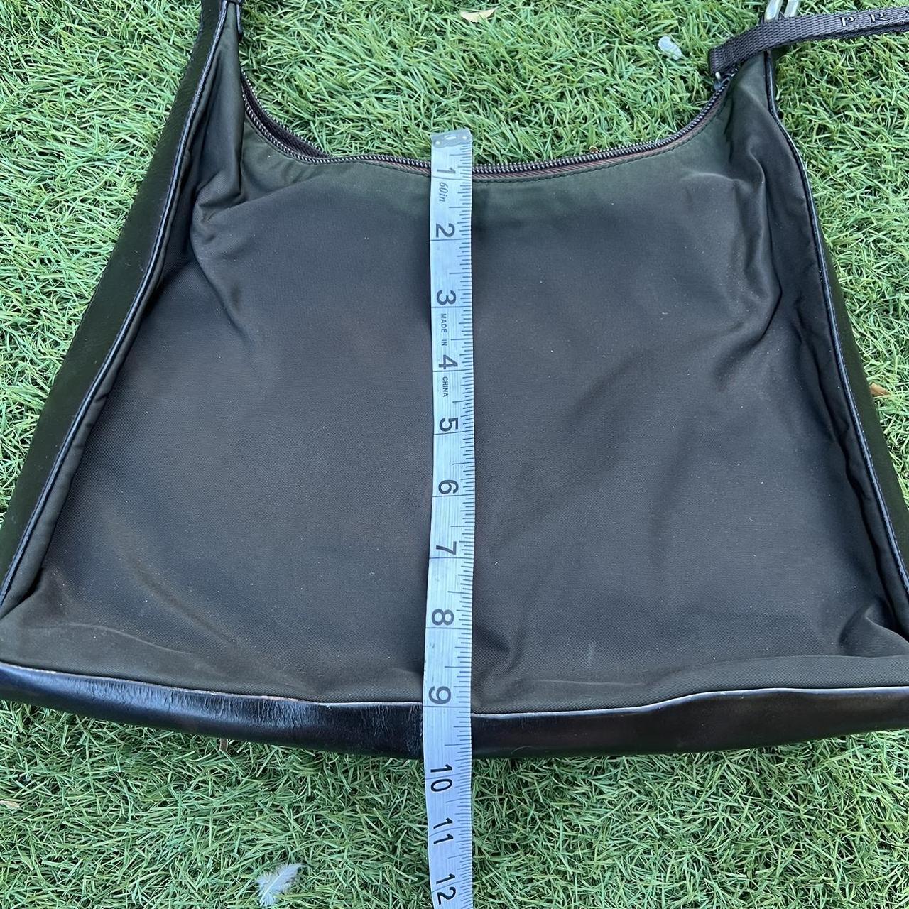 Prada Linea Rosa vintage 90s nylon bag with leather... - Depop