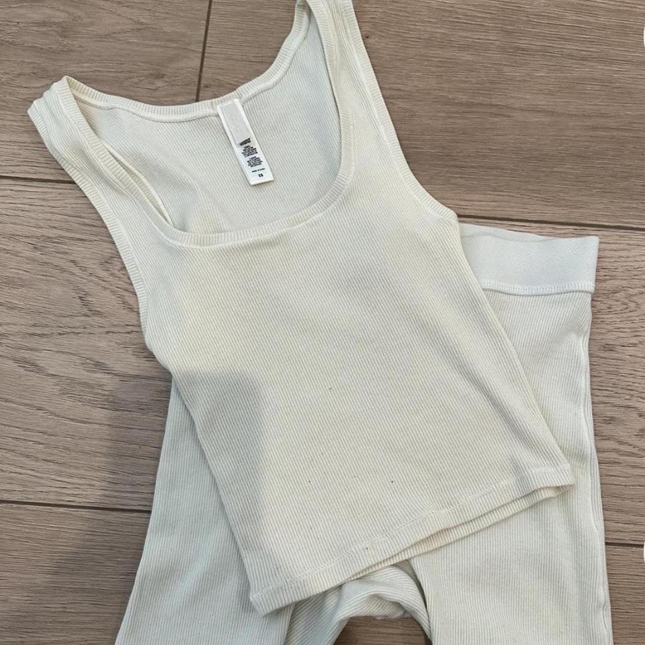 REPOP- Brand new skims cotton rib boxer and tank... - Depop