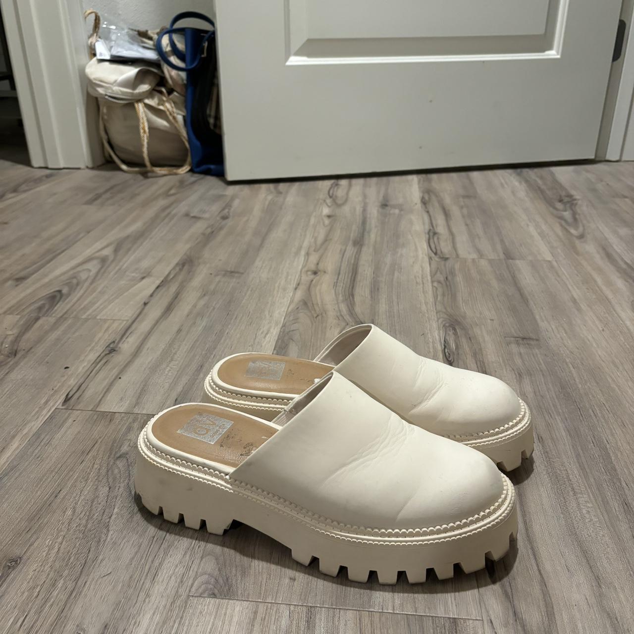 Dolce Vita Cream colored clog/sandal shoes. Size... - Depop