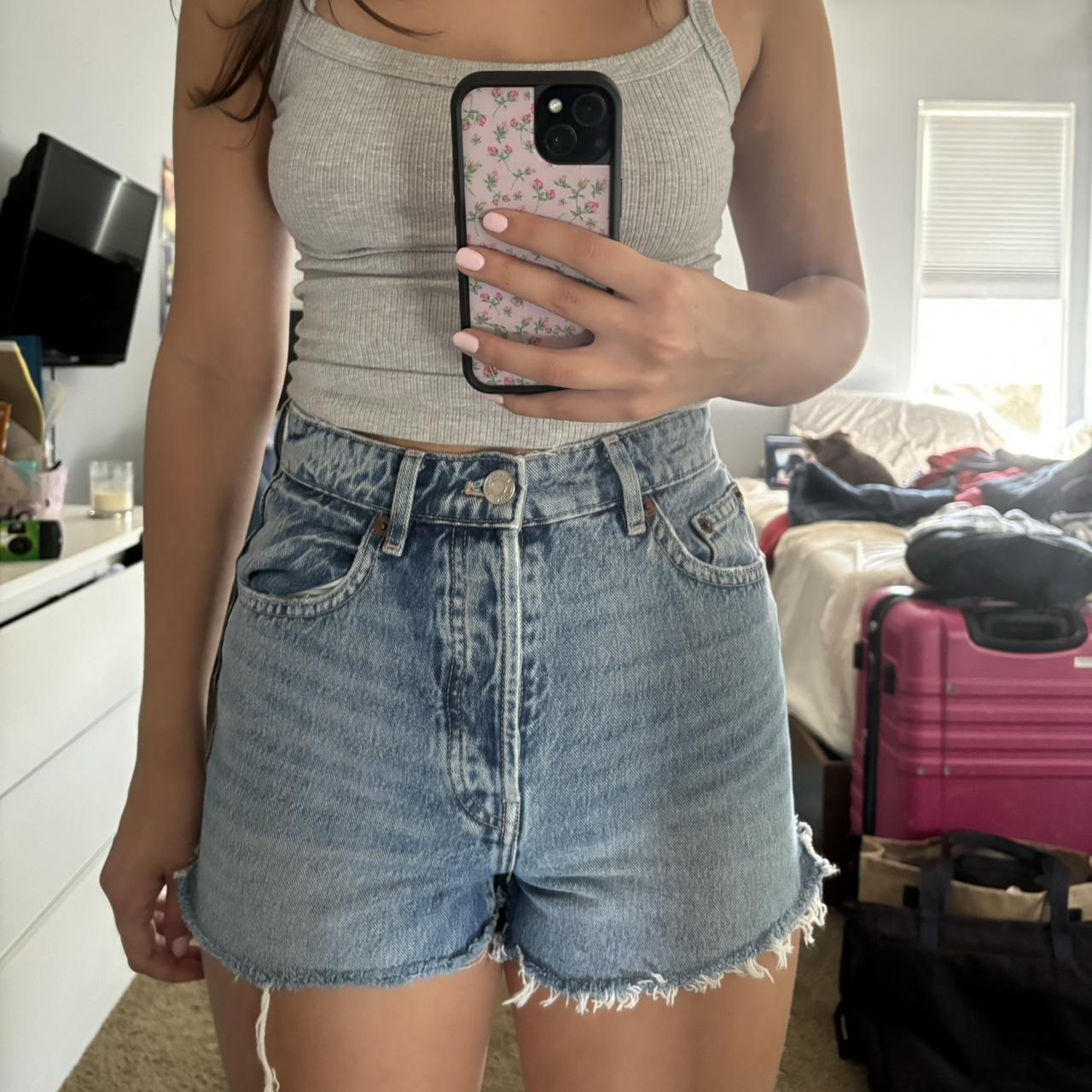 Zara Ultra High Waisted Shorts - Depop