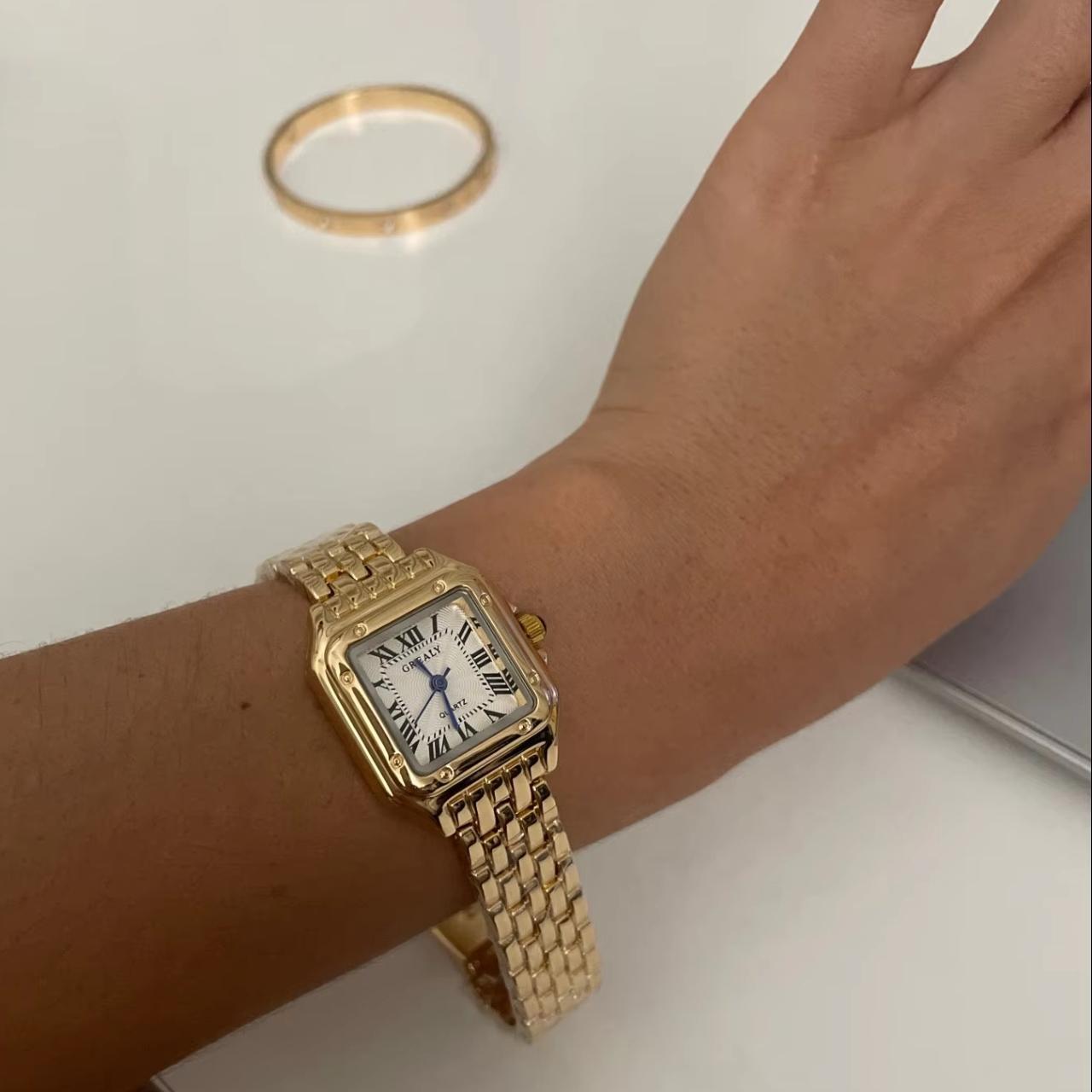 Gold White Watch Stainless Steel Stunning vintage... - Depop