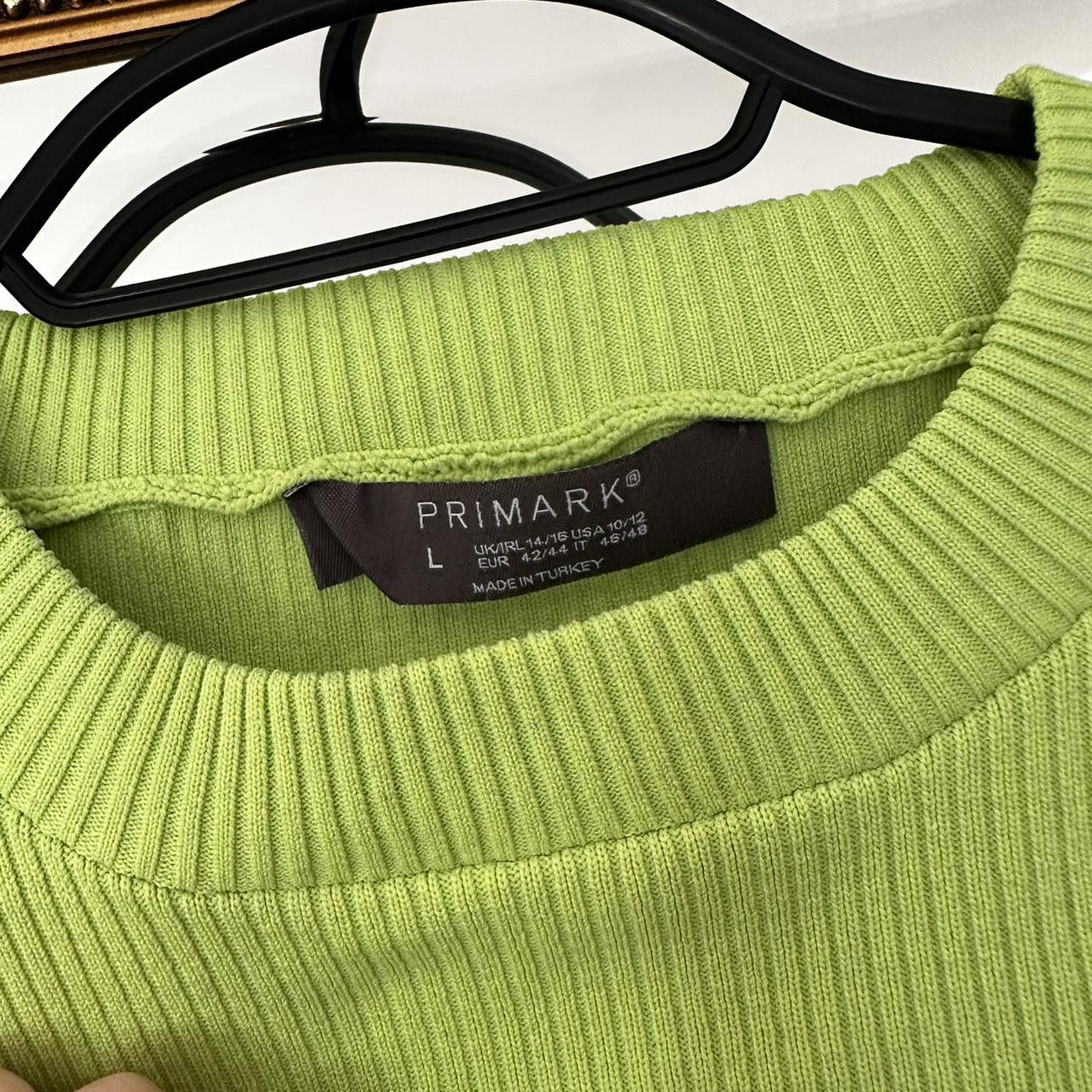 Neon green long sleeve top primark - Depop