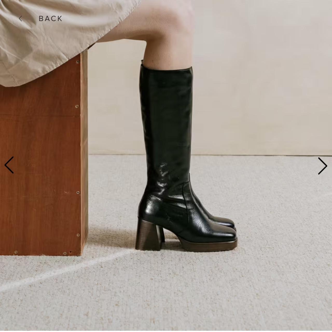 Jonak Paris Black Leather knee high boots! They’re... - Depop