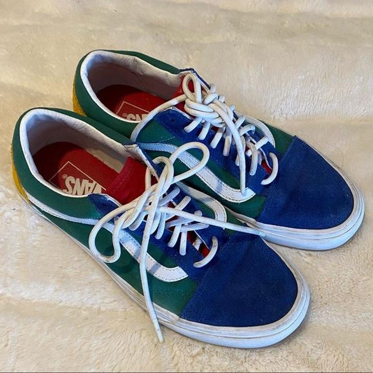 Old Skool color block vans! Worn once so these... - Depop