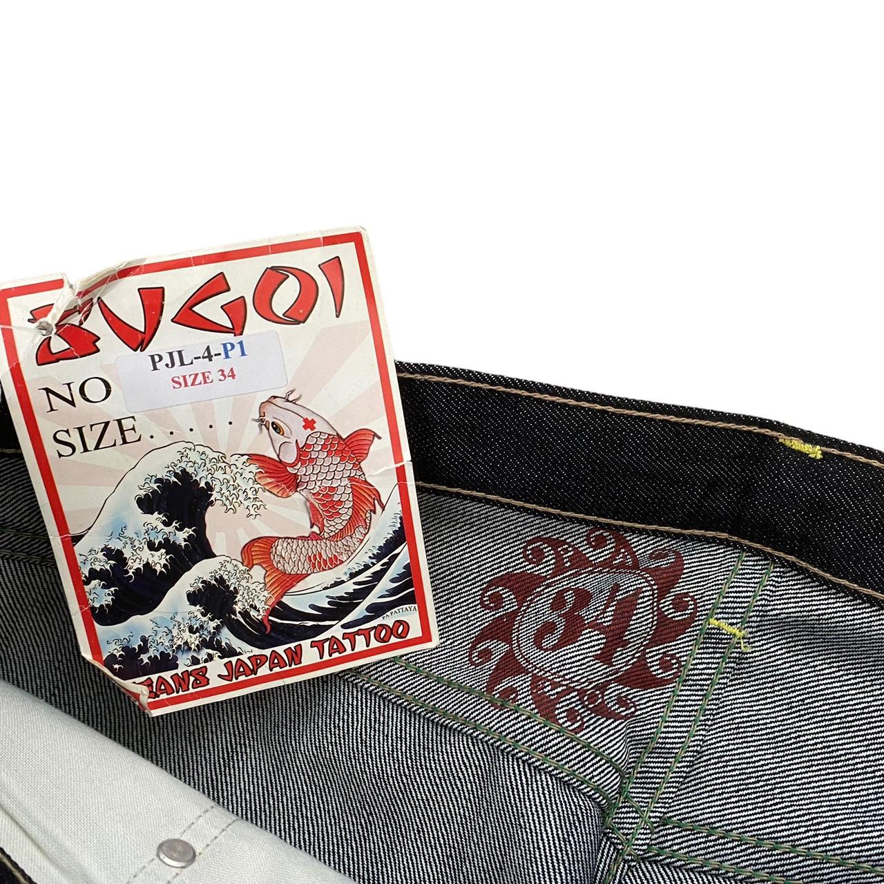 Baggy Sugoi Denim Fish Jeans Size : 34” Condition... - Depop