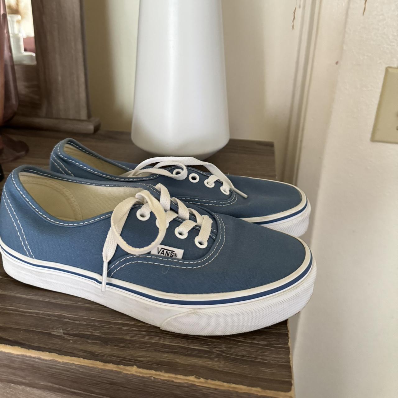Blue vans size 6.5 women/ 5.0 men - Depop