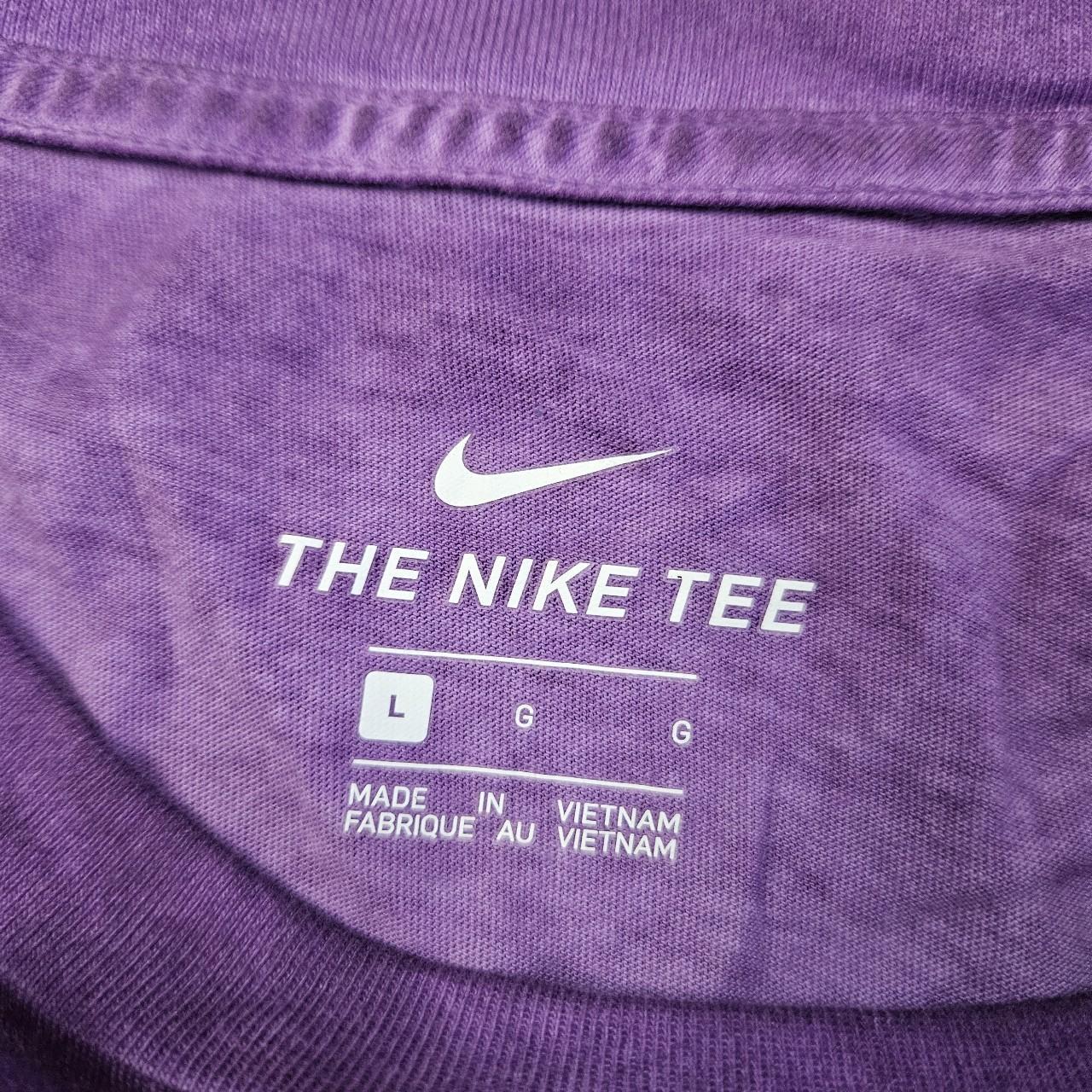 Nike Like Nike Smiley Face Purple Dye T-shirt Size... - Depop