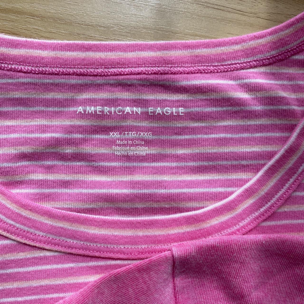 American Eagle Baby Tees - Striped is XXL, Plain... - Depop