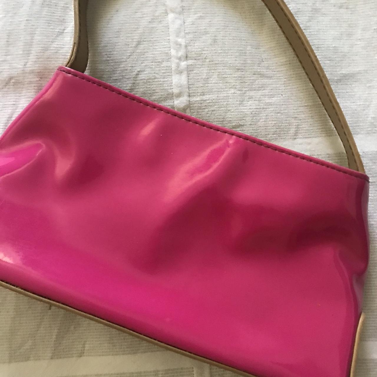 Mini Hot Pink Hand Bag by Lillie K Patent/ vinyl... - Depop