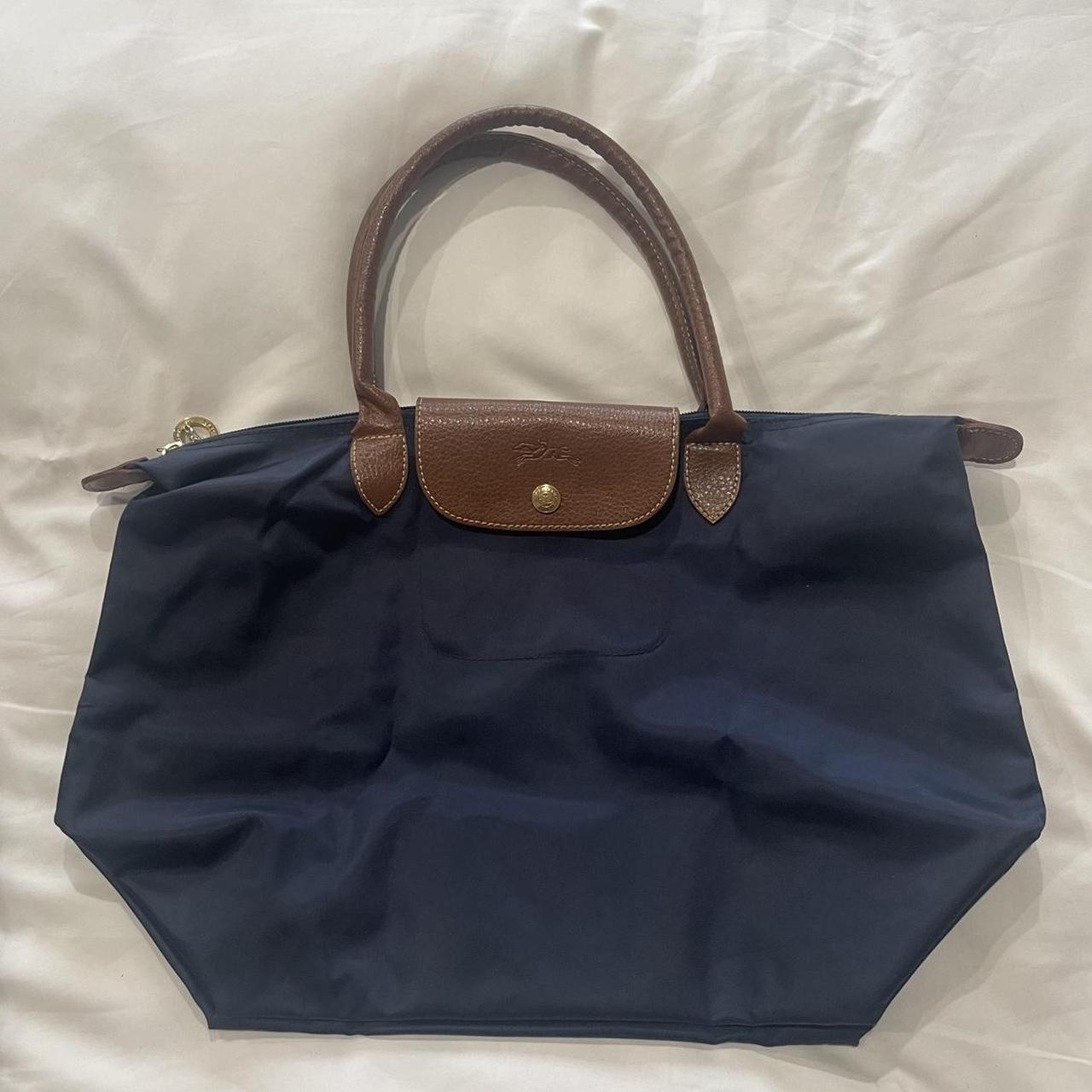 Longchamp Model M Navy Blue bag Dimensions : 11 in... - Depop