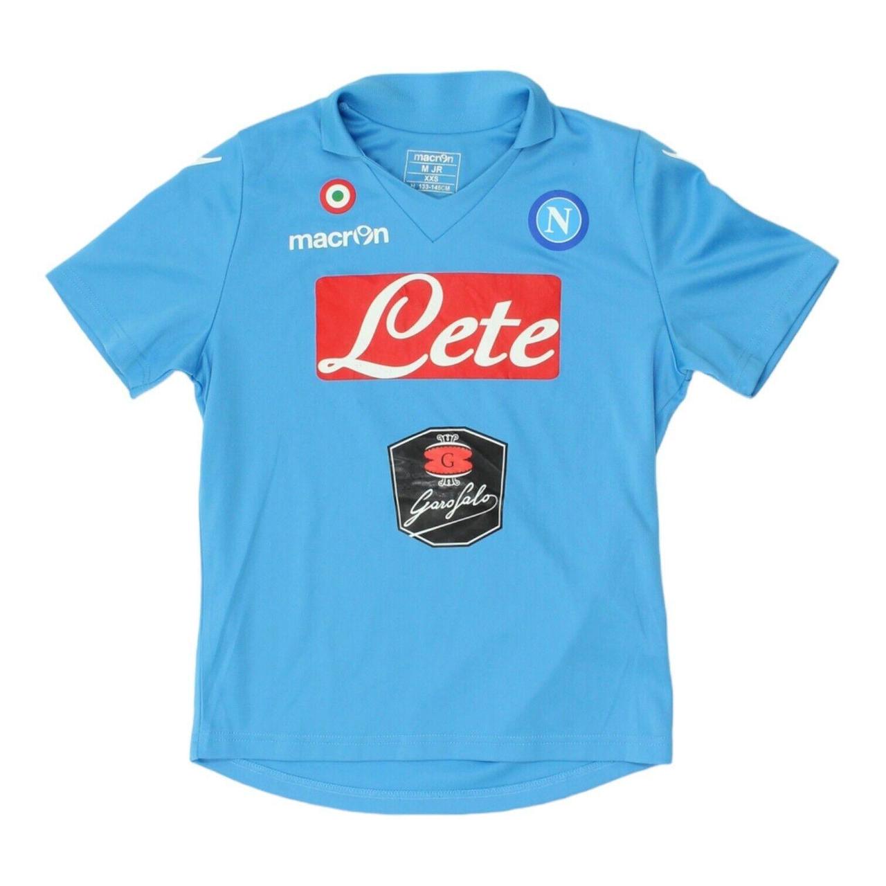 Napoli 2014-15 Macron Miguel Britos Boys Home Shirt... - Depop