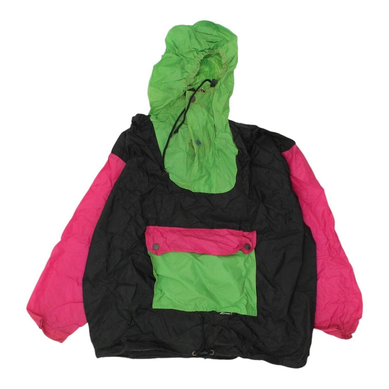 K-Way Foldable Rain Jacket | Vintage Mens Black... | Depop