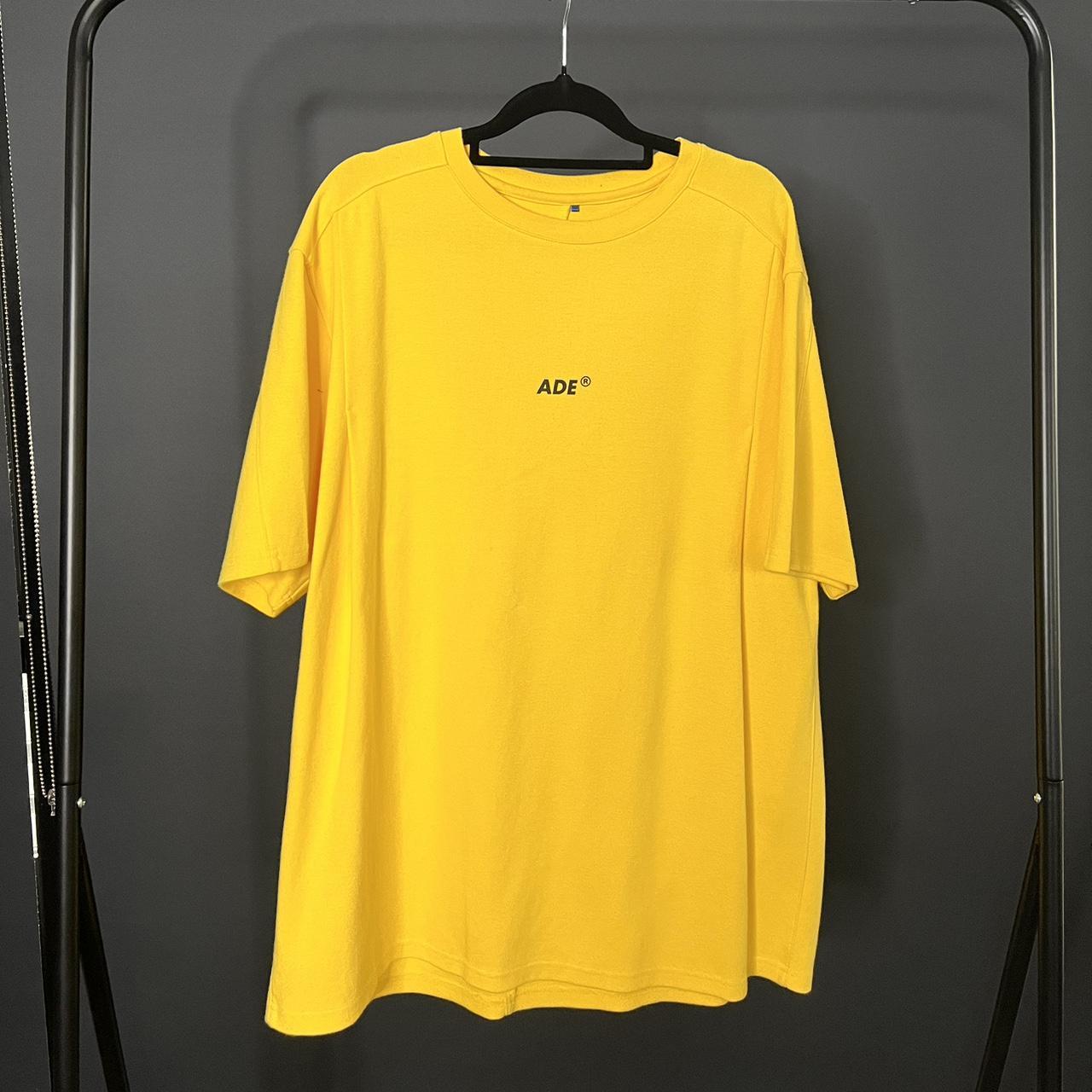 Ader Error Ade Tee Yellow Imprinted With ‘ade® Depop 