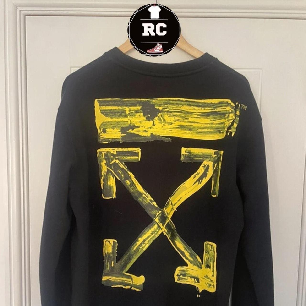 Off-white Acrylic Diagonal Arrow Sweatshirt... - Depop
