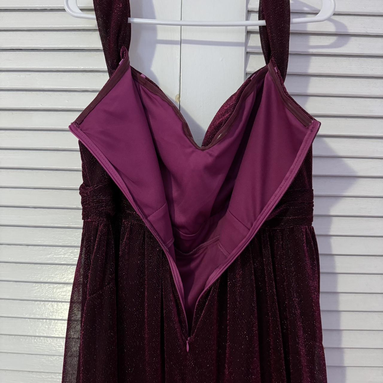 🥀 PROM DRESS 🥀 sparkly deep cranberry color... - Depop