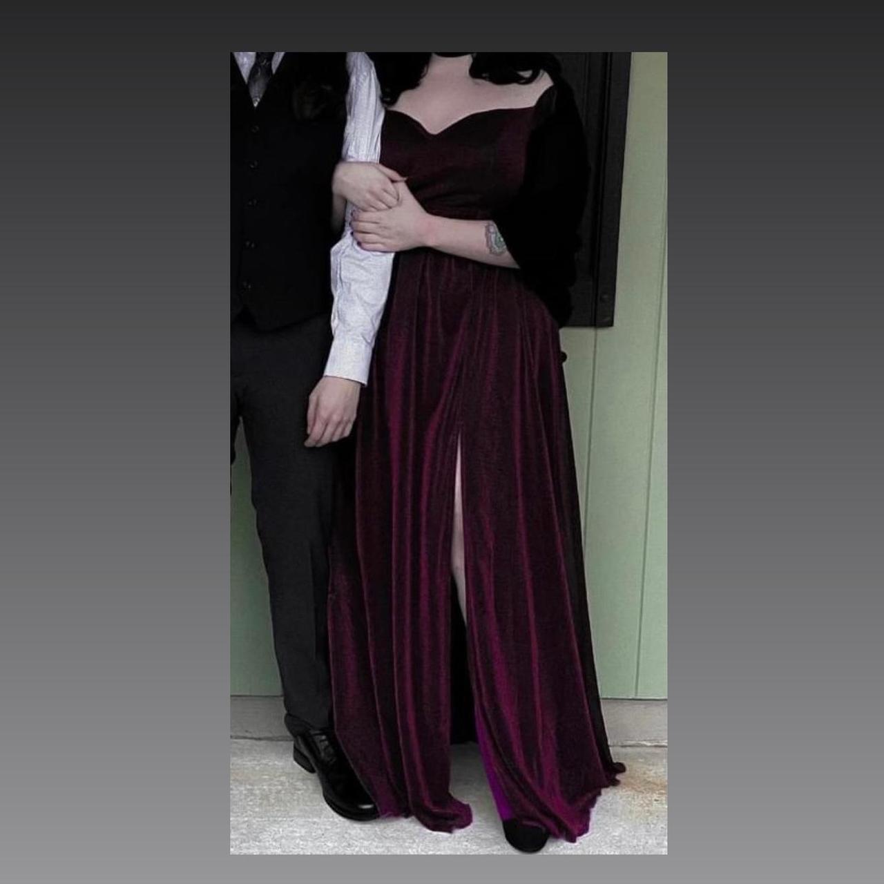 🥀 PROM DRESS 🥀 sparkly deep cranberry color... - Depop