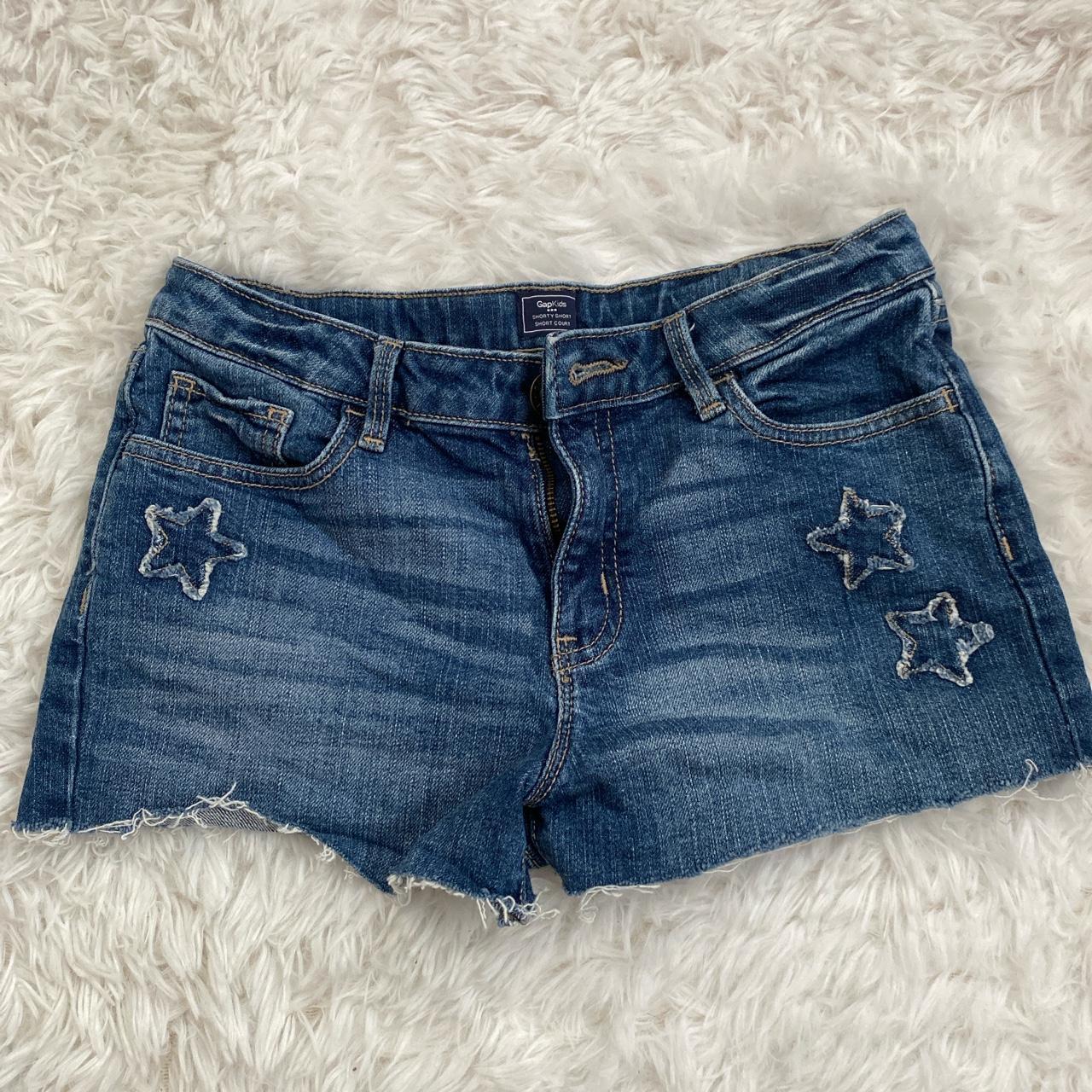 Denim shorts with stars! Super cute and flattering,... - Depop