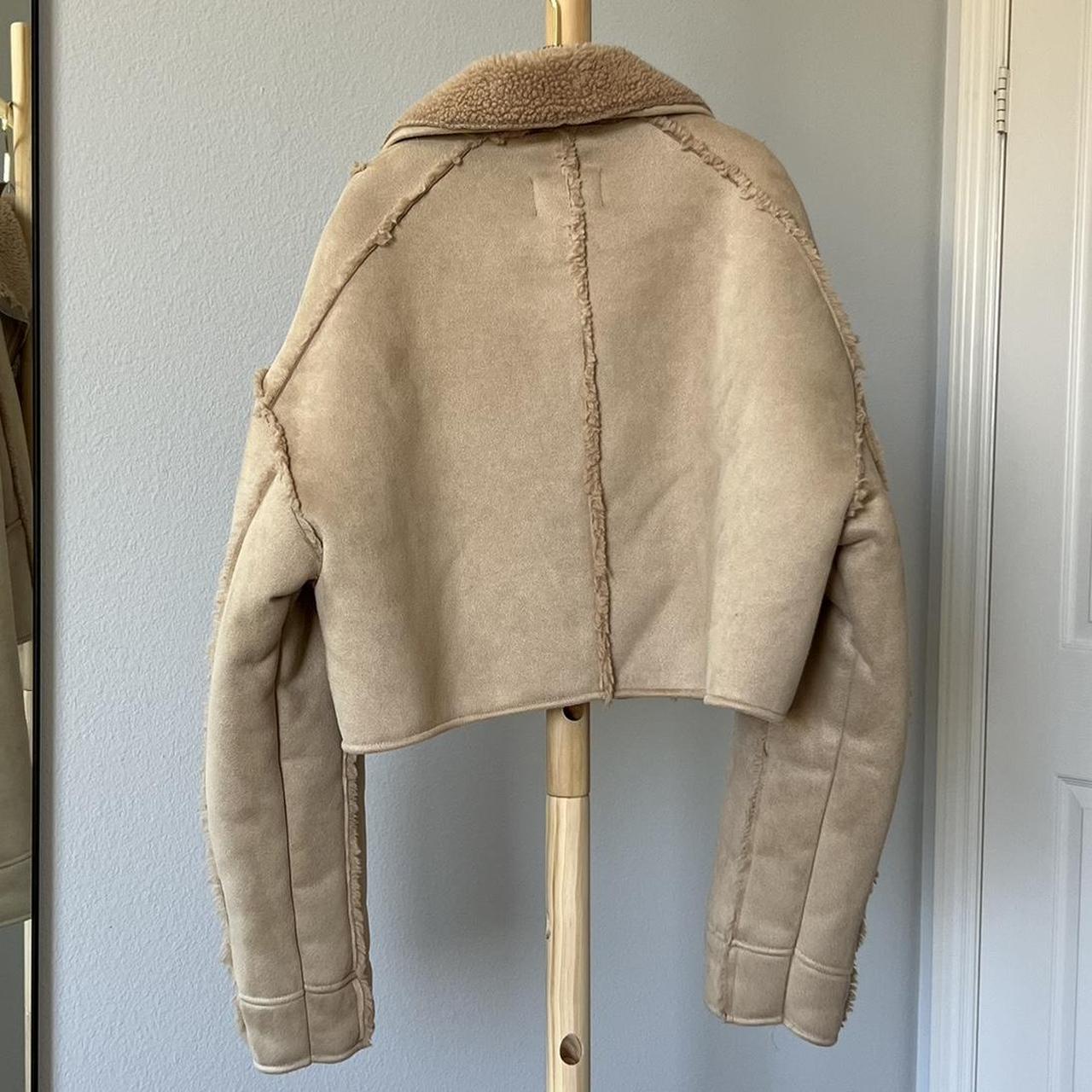 URBAN OUTFITTERS FLUFFY JACKET cropped furry... - Depop