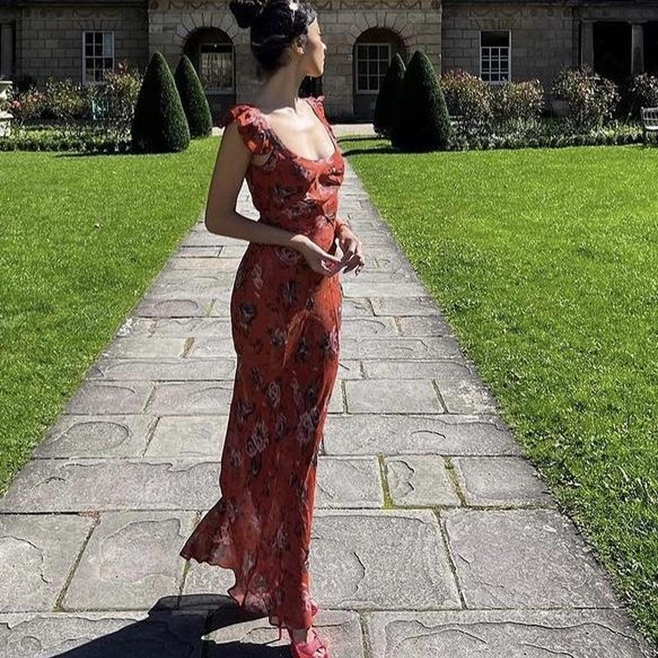 Realisation Par Lila dress in red rose in size... | Depop