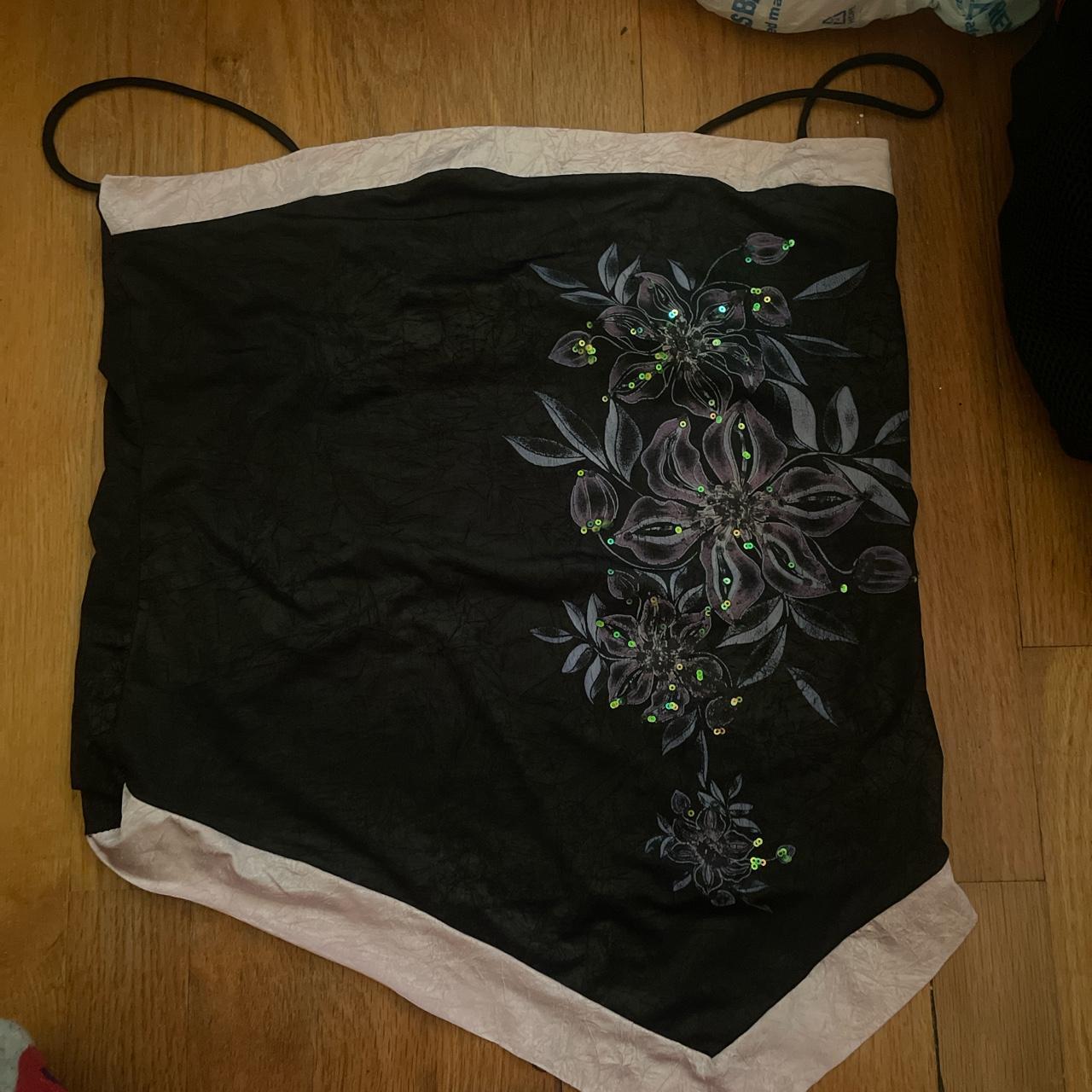 Body Central Women's Black and Pink Vest | Depop