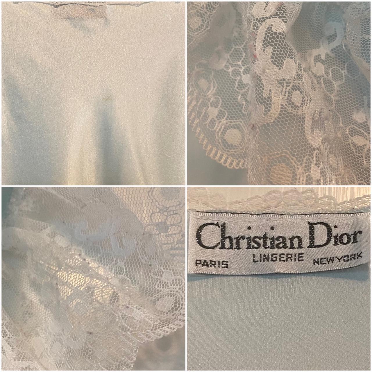 Vintage Christian Dior Baby Blue Nightgown, Small... - Depop