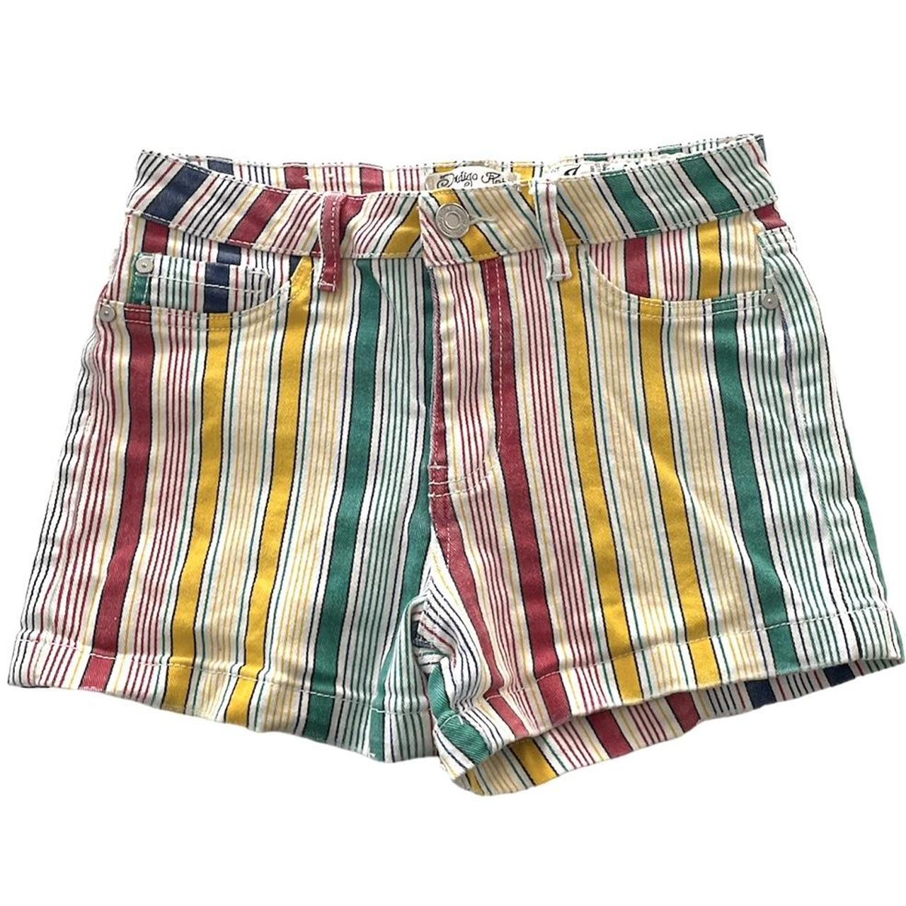 Adorably 90s inspired striped shorts. Label: Indigo... - Depop