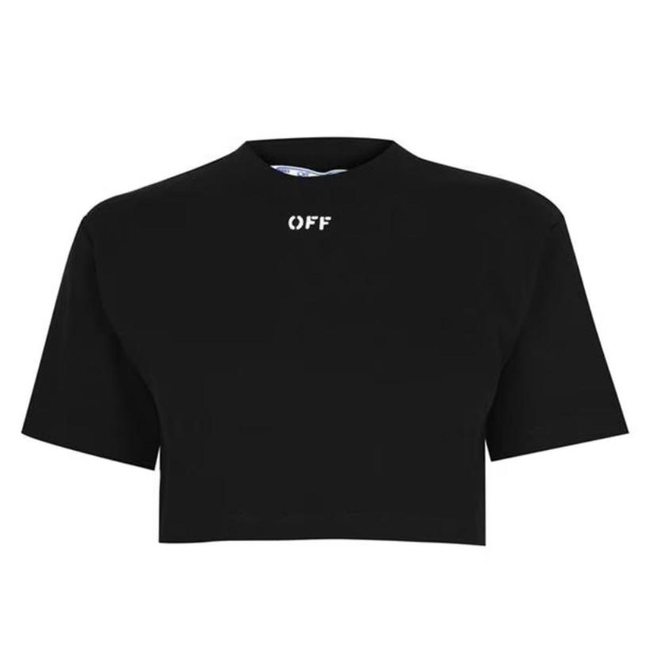 Off white crop top Authentic, worn a couple of... - Depop