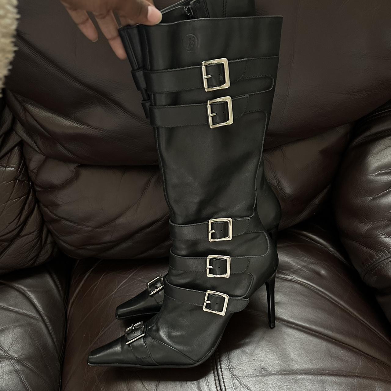 Bronx boot heels Black leather with... - Depop