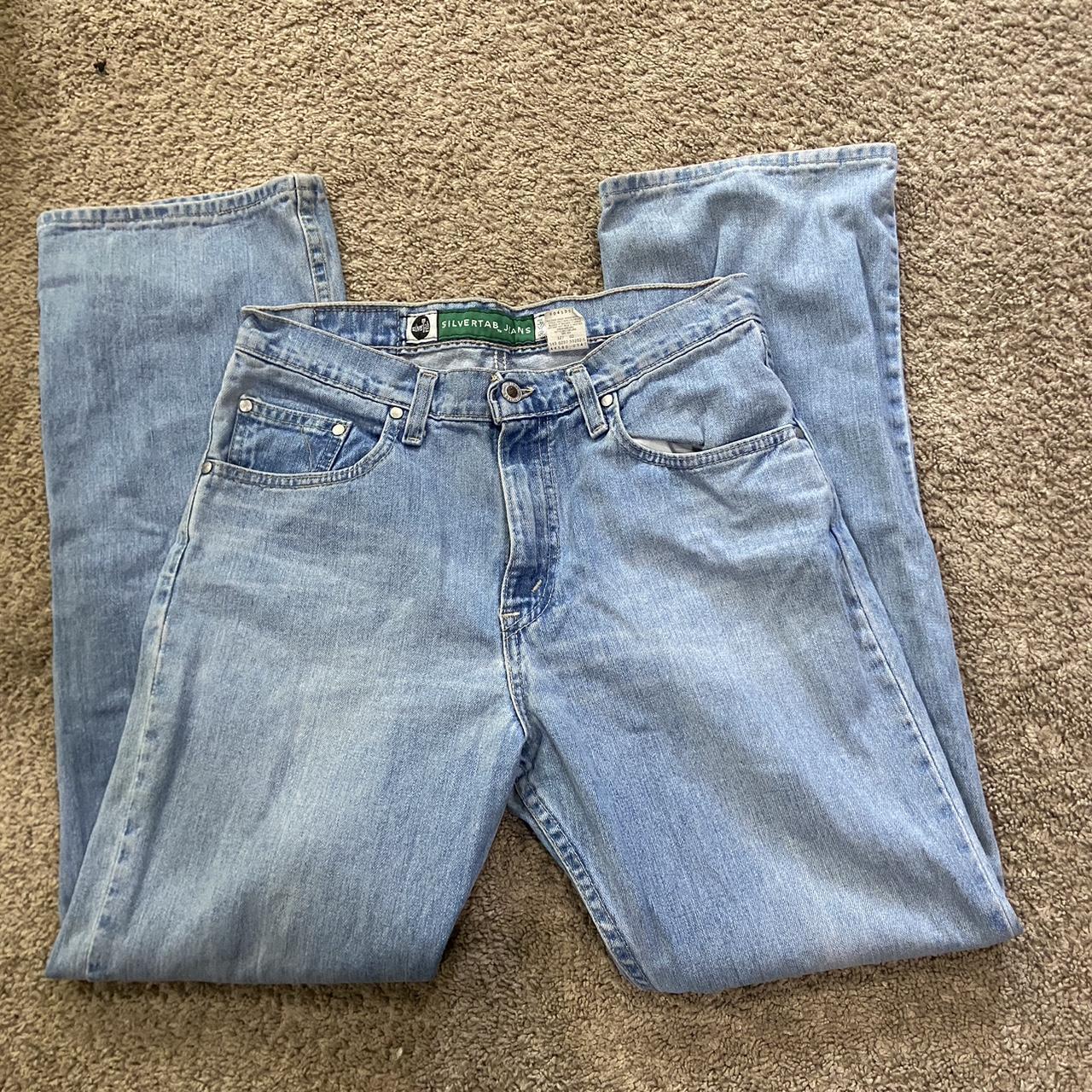 vintage silver tab levis jeans 32x30 baggy #skater... | Depop