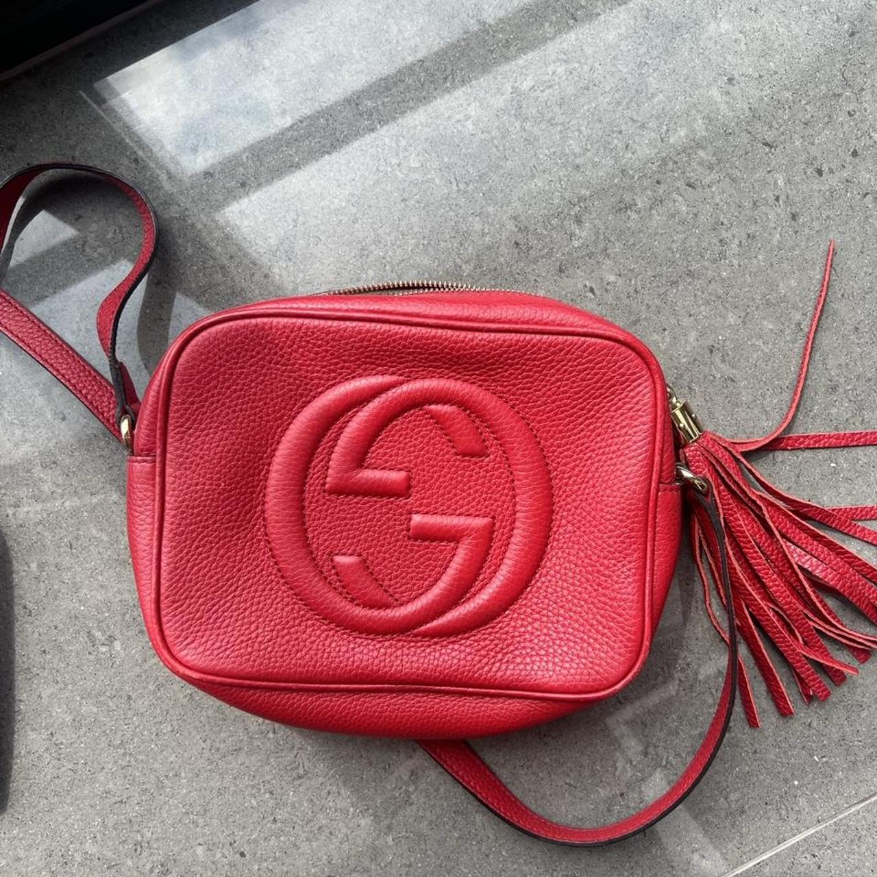 Gucci Soho Leather Red shoulder bag - Depop