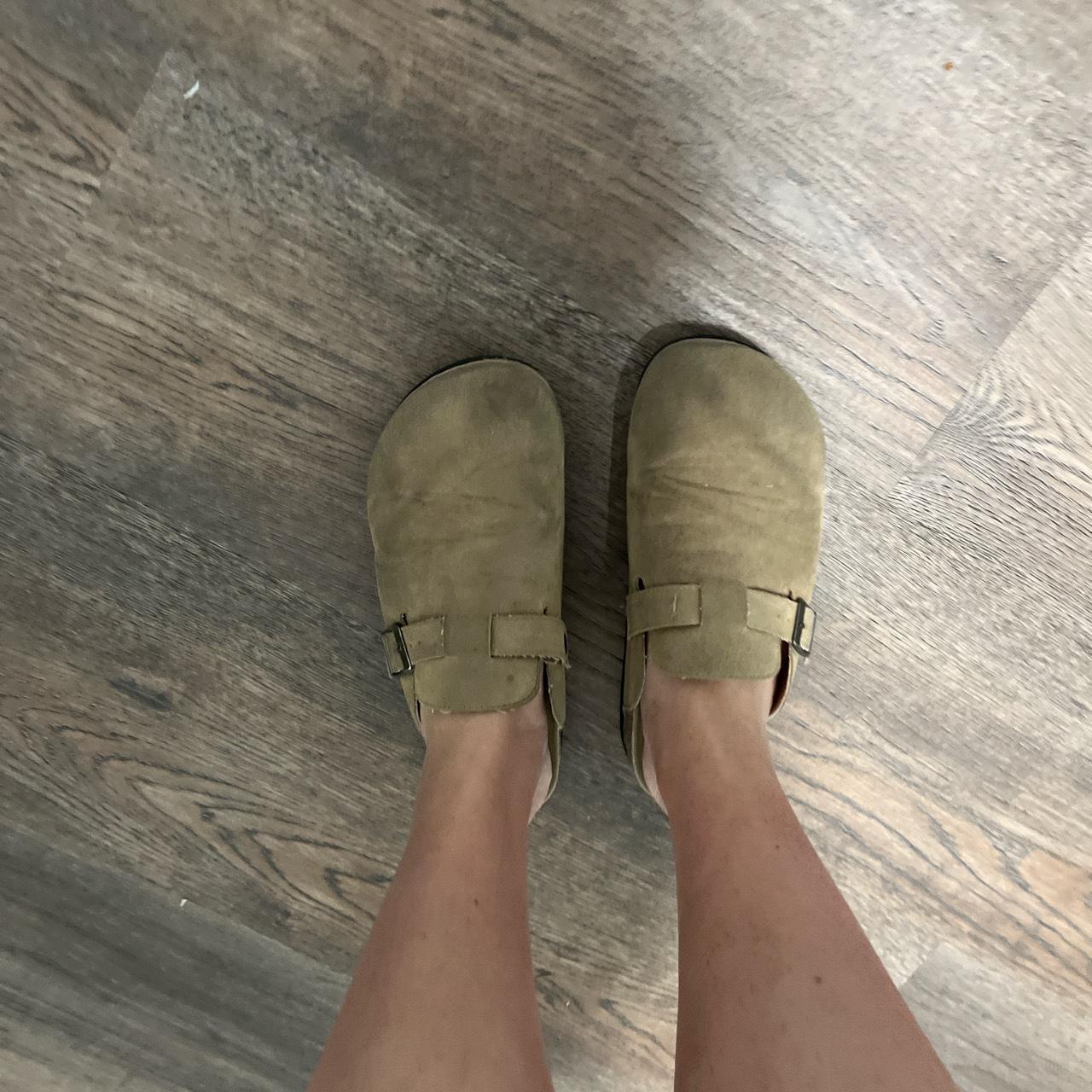 used boston birkenstock clog dupes size... - Depop